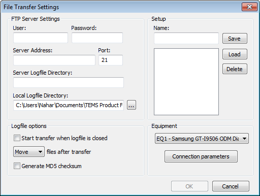 Setting Up Logfile Transfers